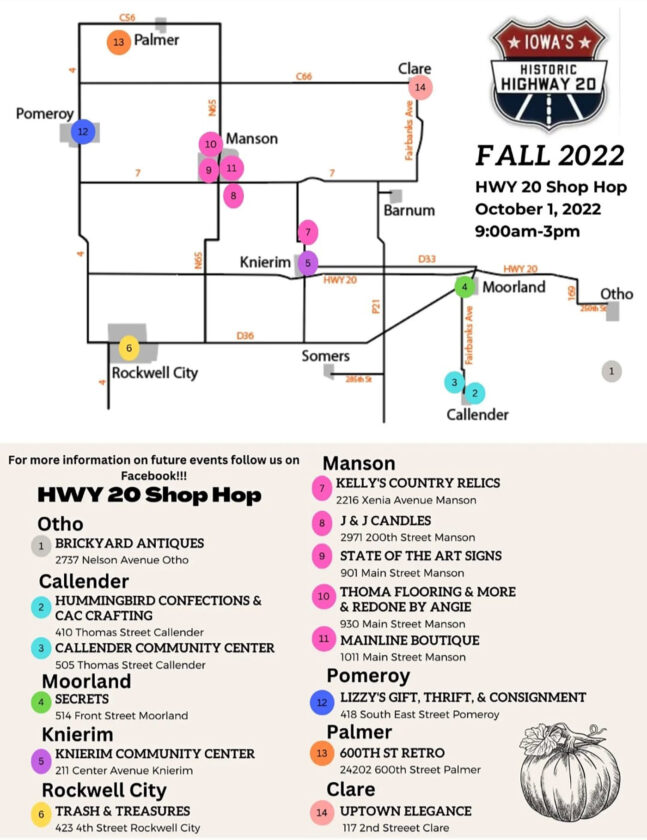 HWY 20 Fall Shop Hop set for Saturday | News, Sports, Jobs - Messenger News